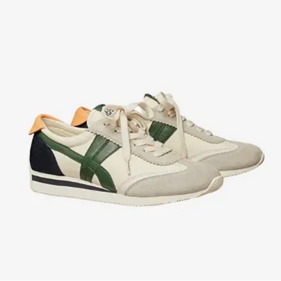 Tory Burch | Shoes | Rare Tory Burch Hank Sneakers Womens Ivory Shady ...